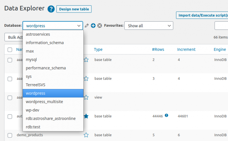 Wp Data Access Data Explorer Local Databases Click To Enlarge Wp Data Access
