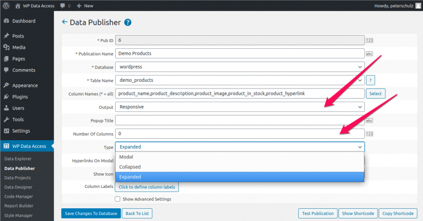 responsive | WP Data Access