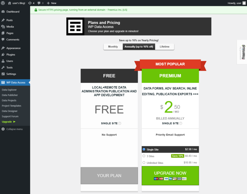 wpda_freemius | WP Data Access