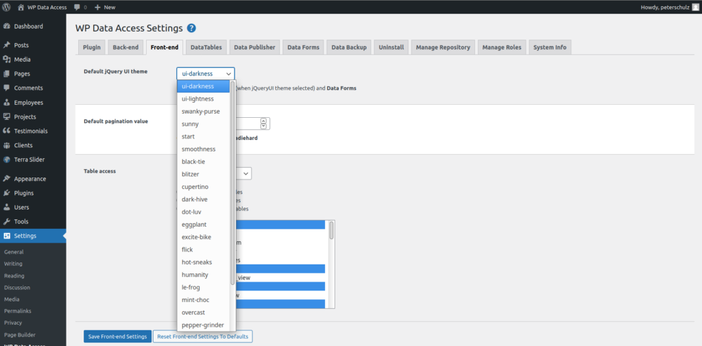 Wp Data Access Settings Default Jquery Ui Theme Click To Enlarge Wp Data Access
