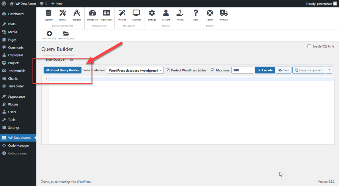 Visual Query Builder | WP Data Access