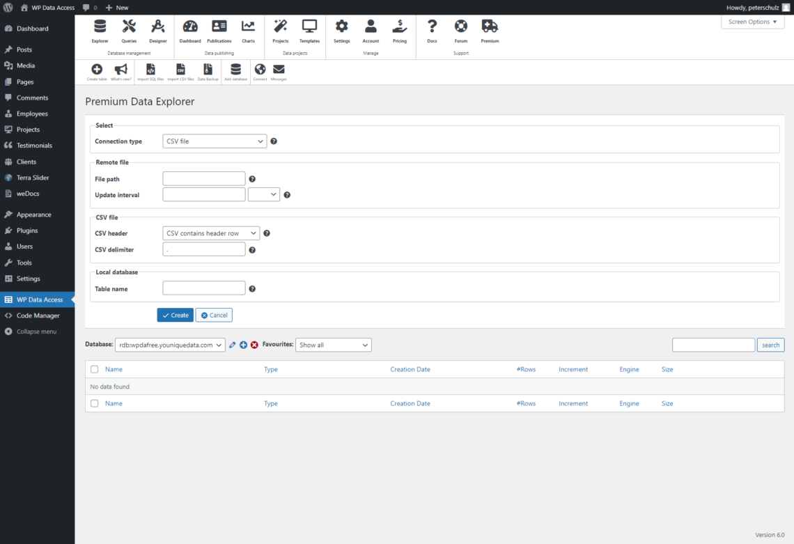 CSV files | WP Data Access