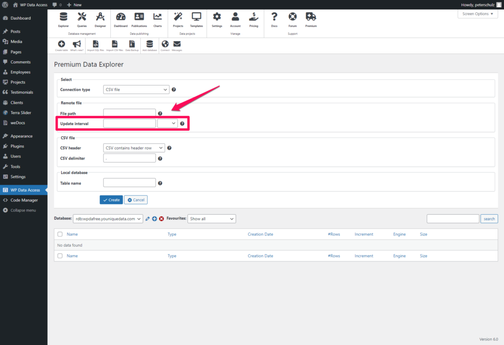WP Data Access – Premium Data Services Automatic Synchronization (click to enlarge) | WP Data Access