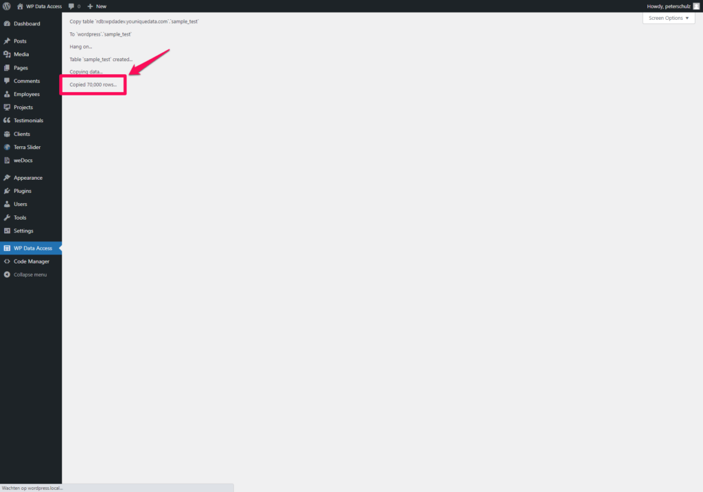 Copy/export large tables | WP Data Access