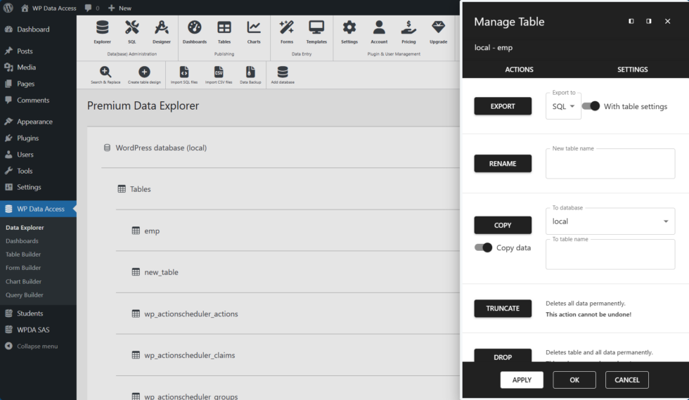 The New Data Explorer – WP Data Access 5.4.0 | WP Data Access